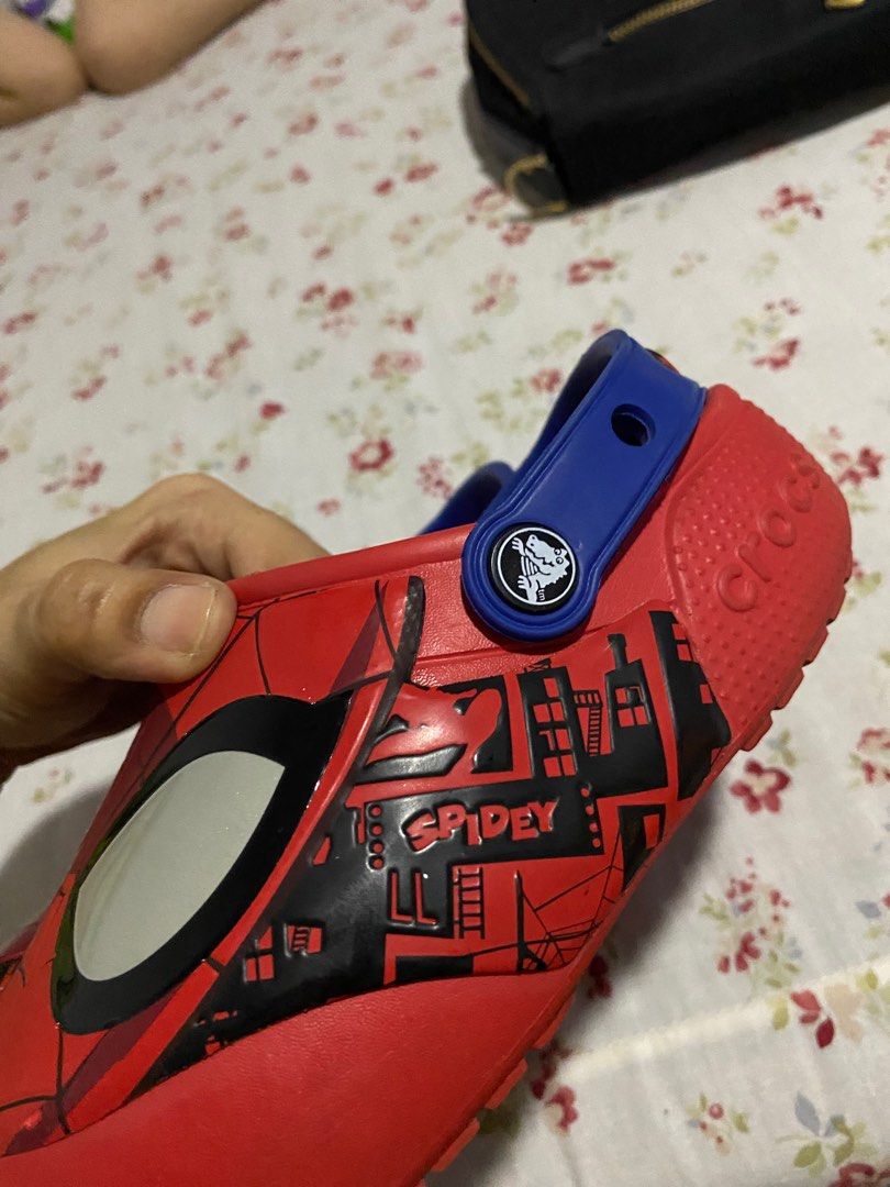 Original Spiderman Crocs, Babies & Kids, Babies & Kids Fashion on Carousell