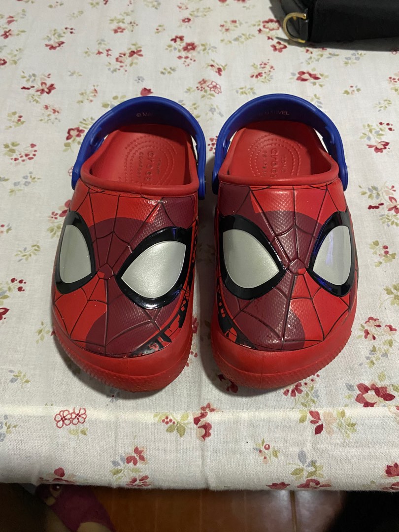 Original Spiderman Crocs, Babies & Kids, Babies & Kids Fashion on Carousell