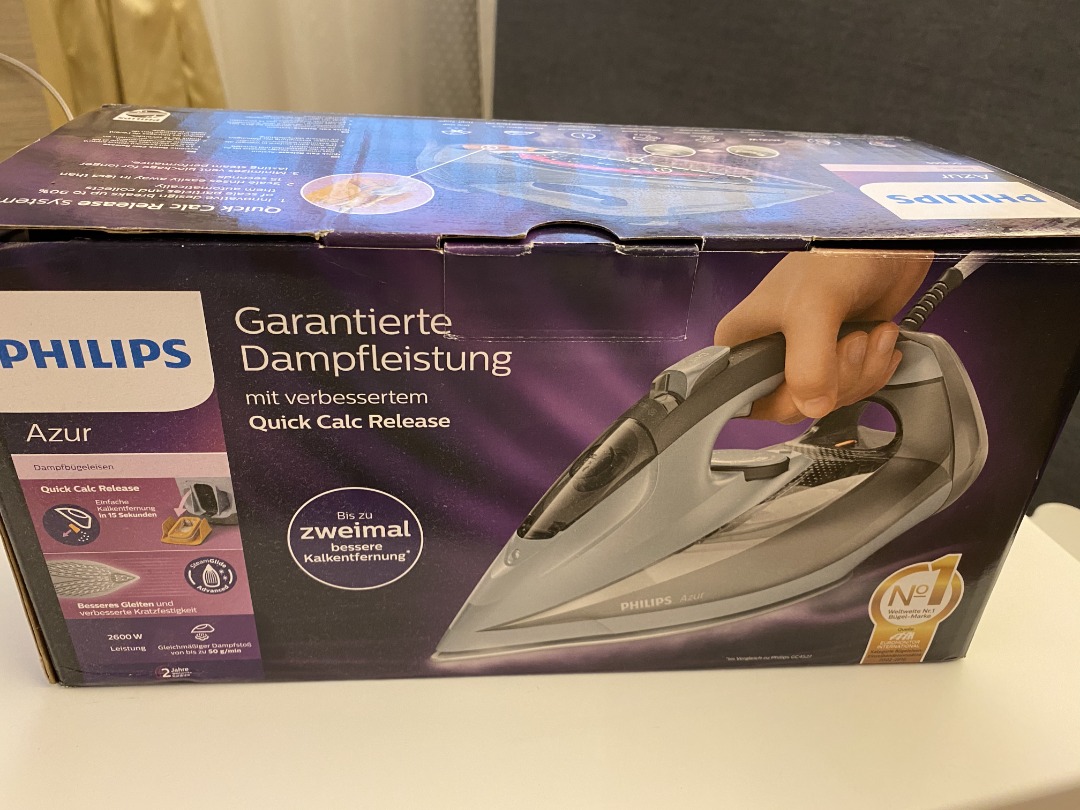 Philips Azur Steam Iron Advanced (2600W), TV & Home Appliances, Irons ...