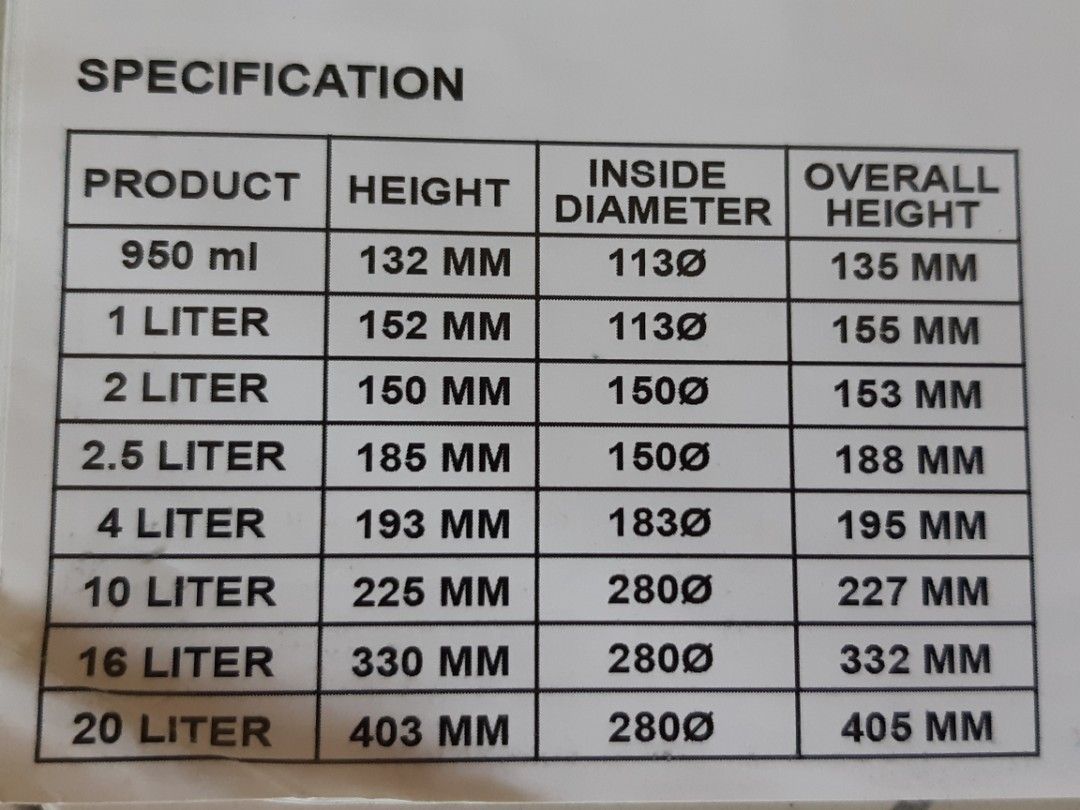 Plastic pails pail FOOD GRADE PP5 all sizes available with TAMPER ...