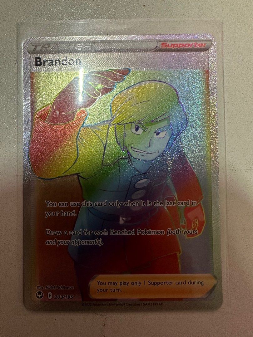 NM Pokemon Silver Tempest Brandon Full Art Secret Rare #203/195 ...