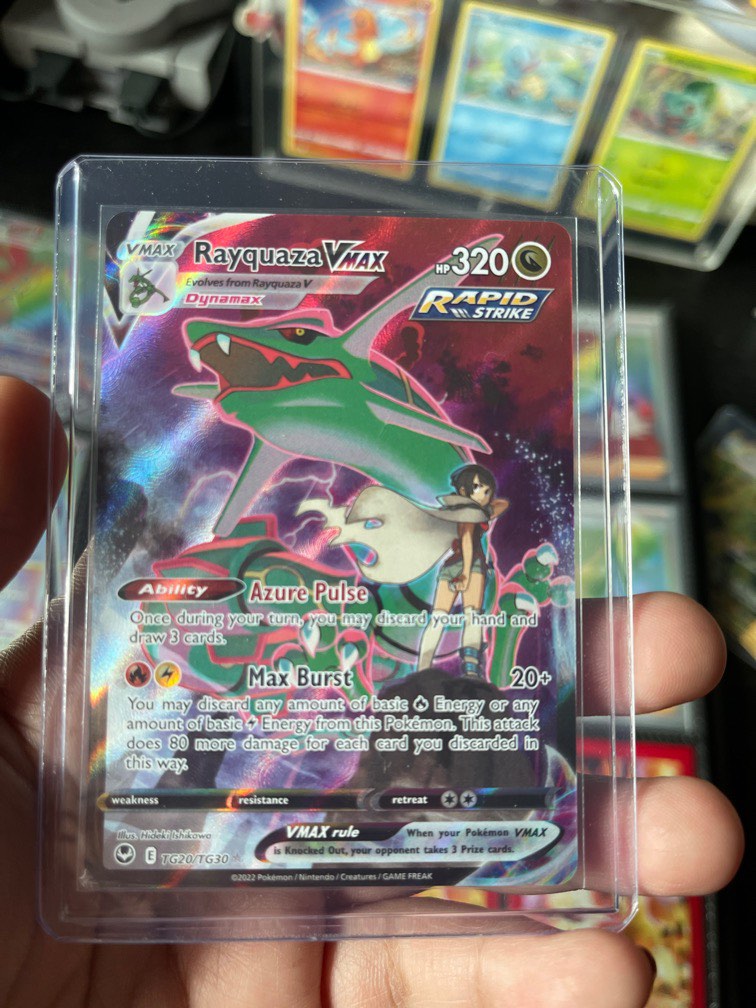 Pokemon Silver Tempest Rayquaza Vmax TG20, Hobbies & Toys, Toys & Games ...