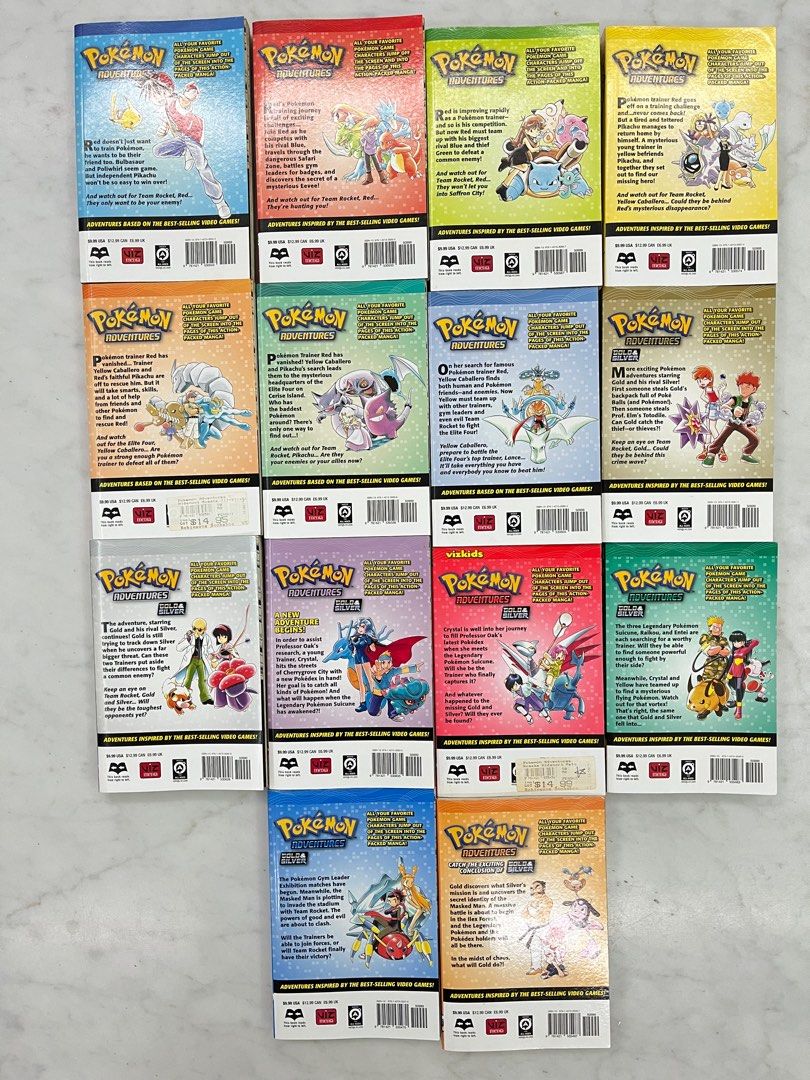 Pokémon Adventures Volumes 1-14 (English), Hobbies & Toys, Books ...