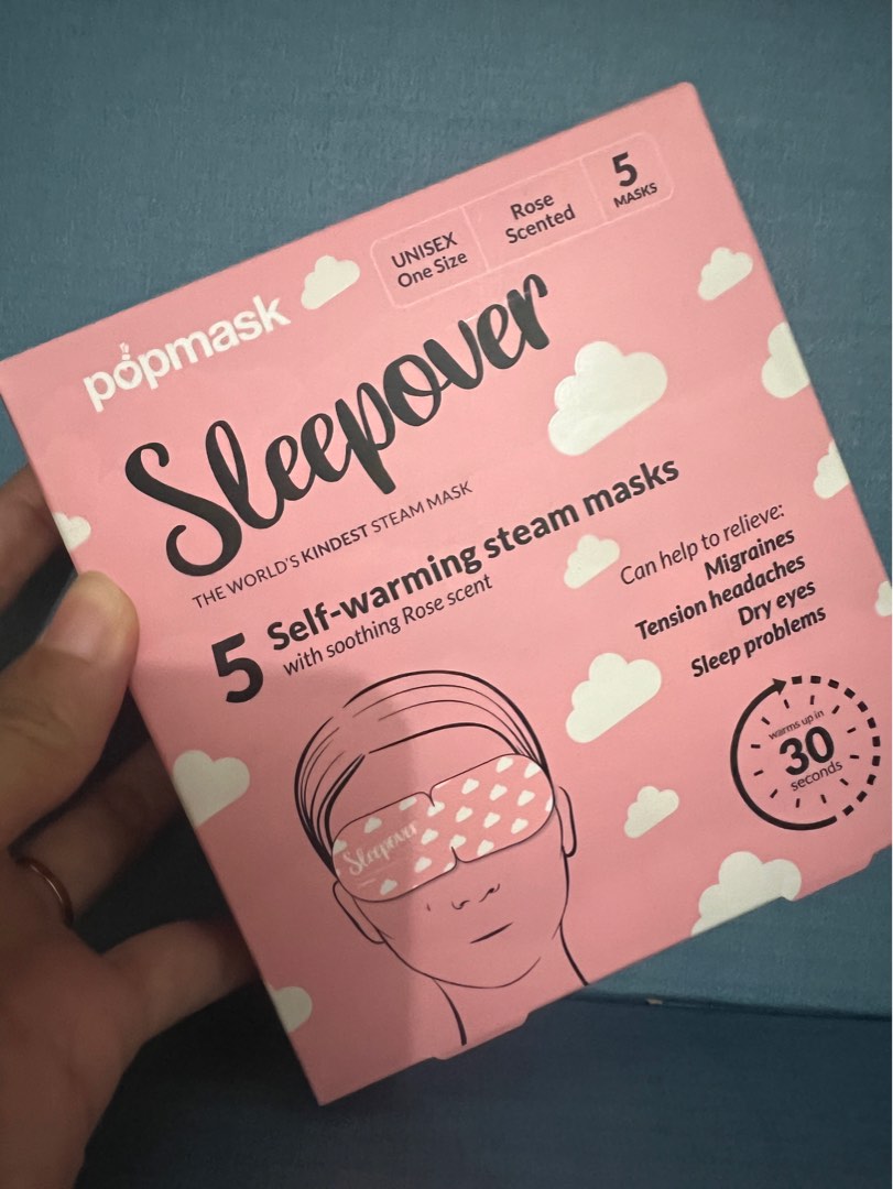 POPMASK LONDON Sleepover Rose Scented Self-Warming Steam Mask (5 Pack ...