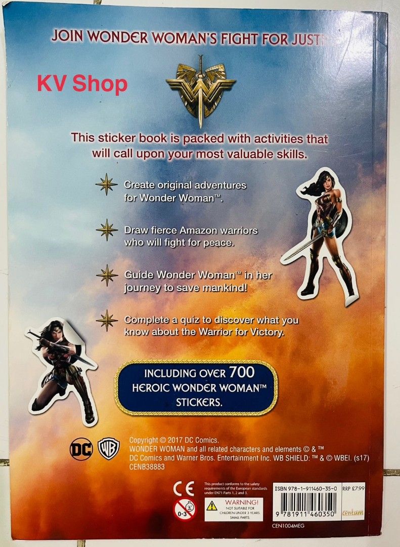 Preloved Mega Sticker Book Wonder Woman / Buku Stiker, Buku & Alat ...
