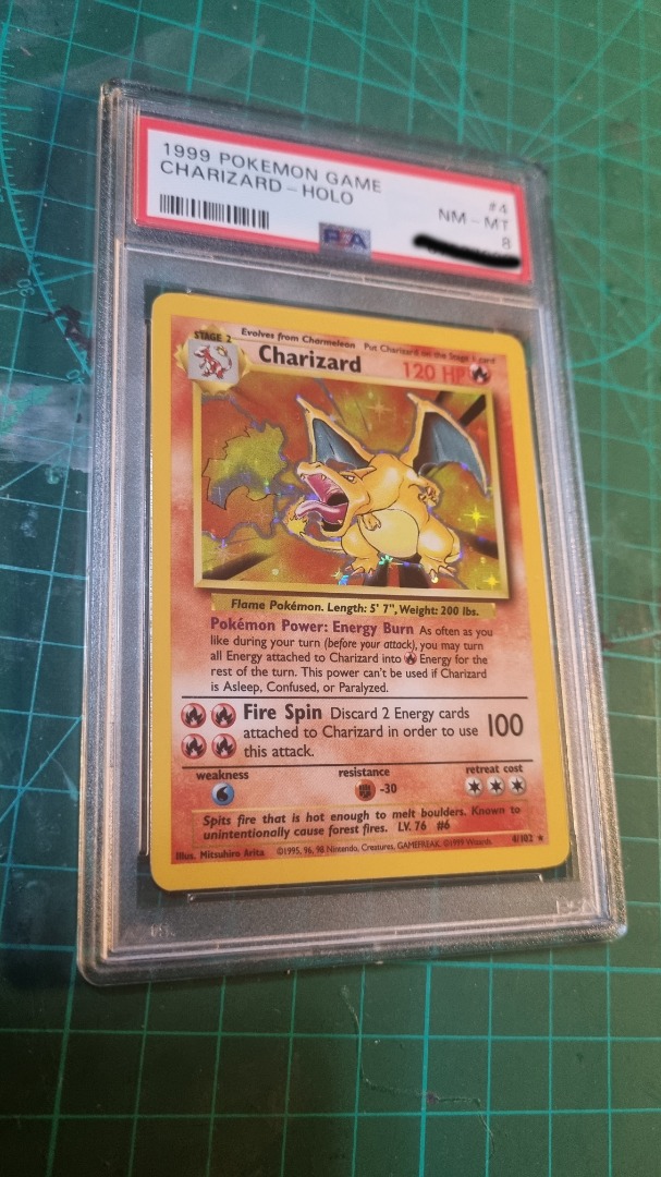 PSA 8 Base Set Charizard Unlimited 1999, Hobbies & Toys, Memorabilia ...