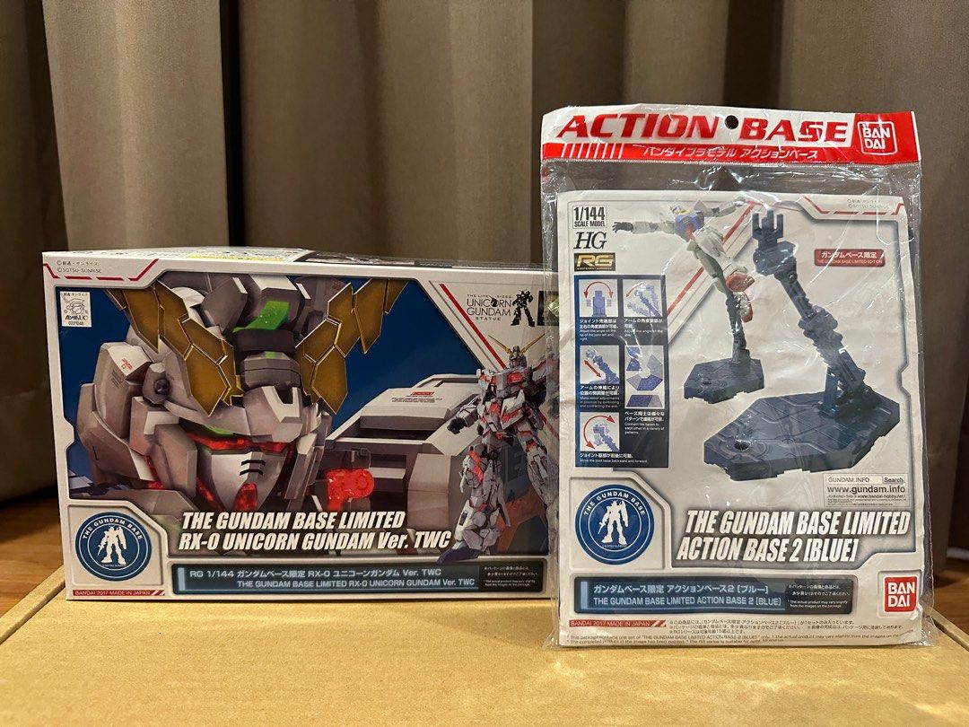RG 1/144 Gundam Base Limited RX-0 Unicorn Gundam Ver. TWC + Action Base ...