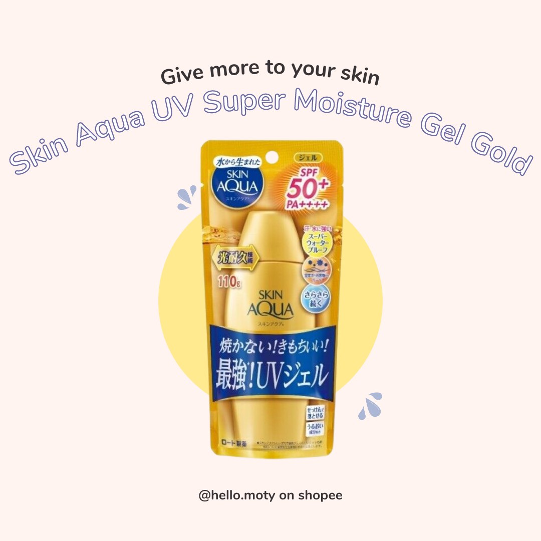 Rohto Skin Aqua Super Moisture Gel Gold Sunscreen SPF50+ PA++++ 110g ...