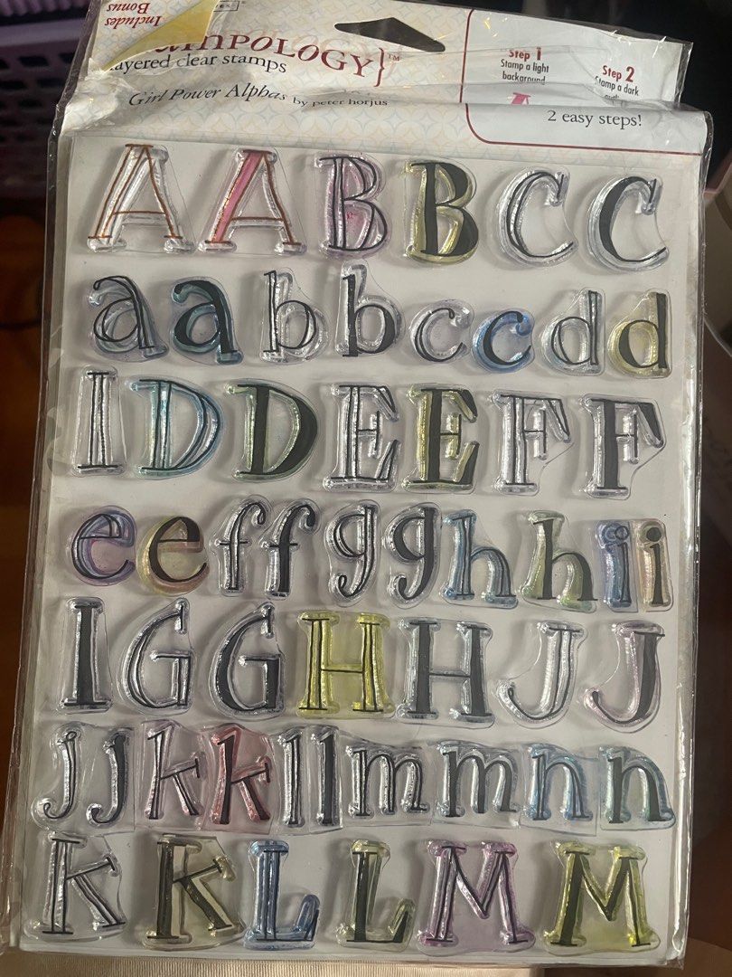 Rubber alphabet stamps, Hobbies & Toys, Stationery & Craft, Art ...