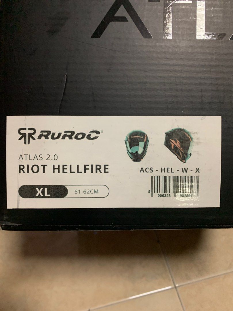 Ruroc Riot Hellfire Helmet with Intercom, Motorcycles, Motorcycle ...