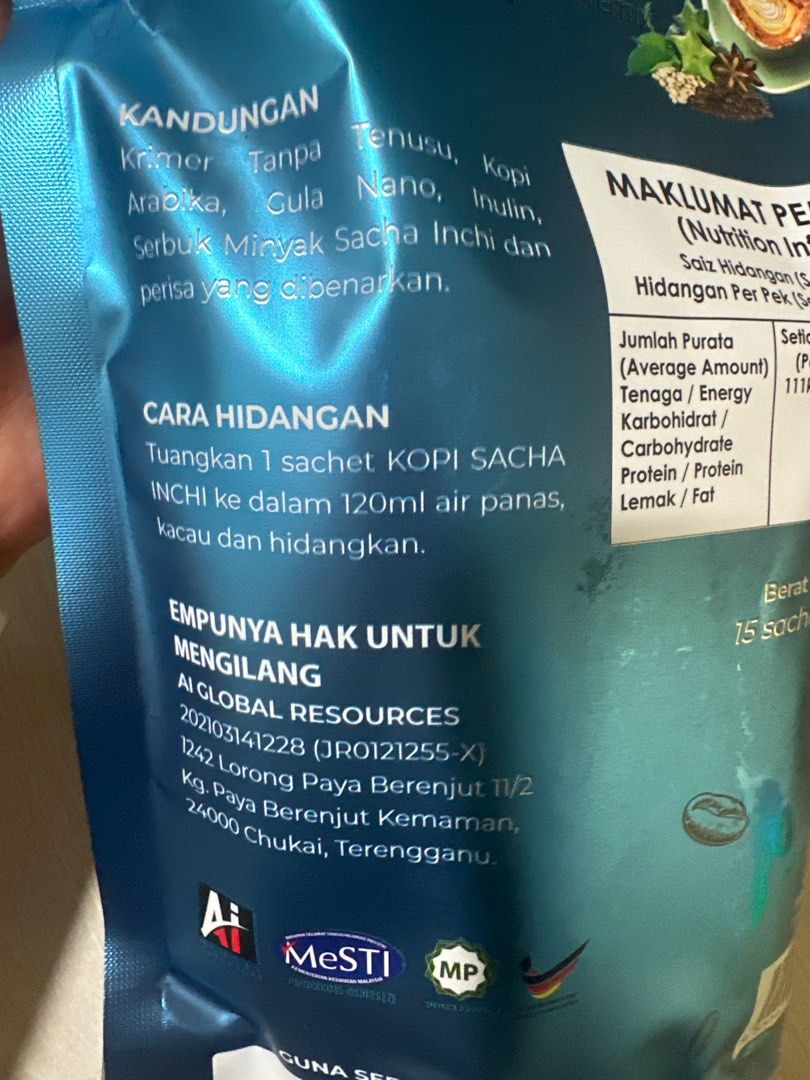 Sacha Inchi Coffee Premix, Food & Drinks, Beverages on Carousell