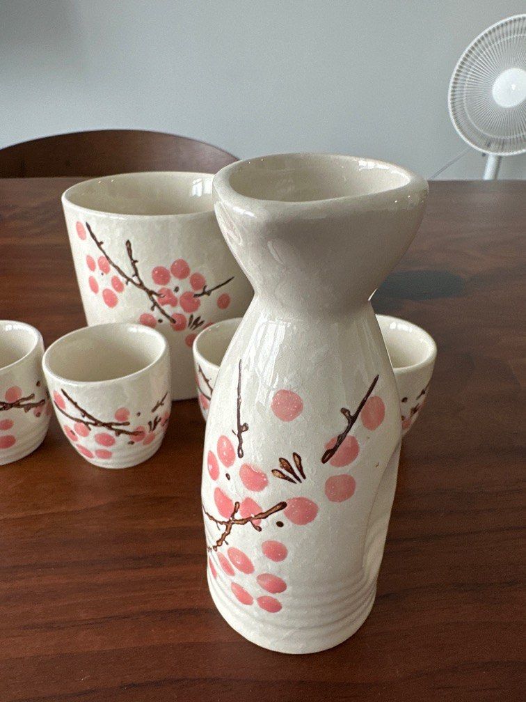Sakura Sake set, Furniture & Home Living, Kitchenware & Tableware ...