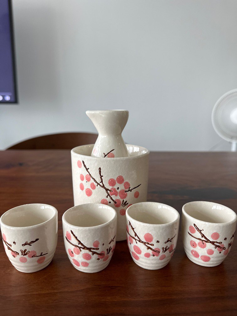 Sakura Sake set, Furniture & Home Living, Kitchenware & Tableware ...