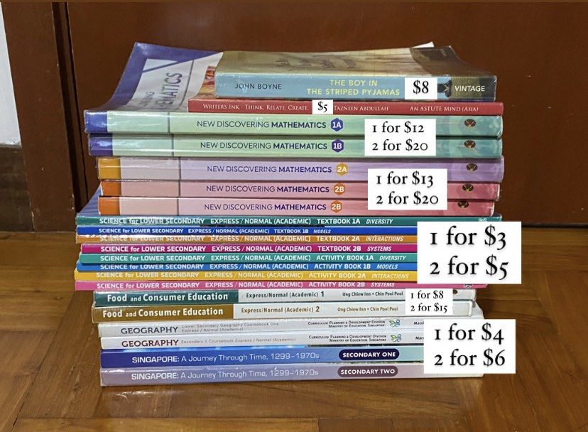 science for lower secondary activity book 1A, 1B, 2A, 2B, Hobbies ...