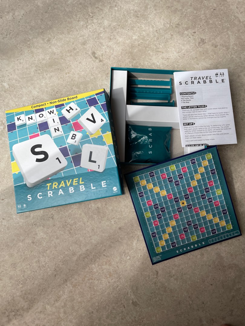 Scrabble travel set, Hobbies & Toys, Toys & Games on Carousell