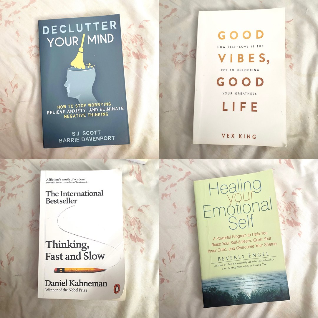 self help books (atomic habits, thinking fast and slow, healing ...