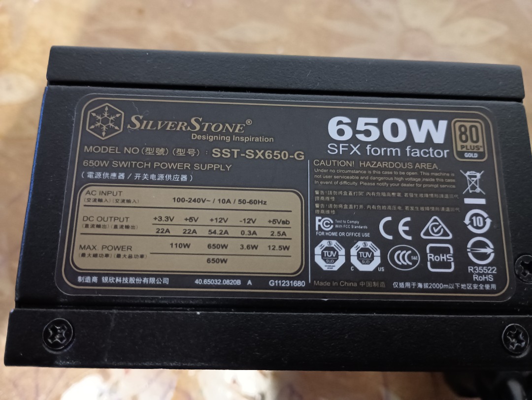 Sfx Silverstone 650w, 電腦＆科技, 桌上電腦 - Carousell