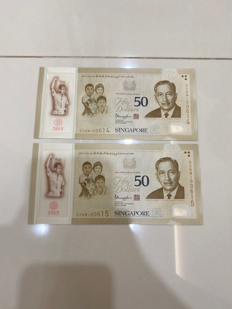 SG50 Commemorative Notes (2x running number), Hobbies & Toys ...