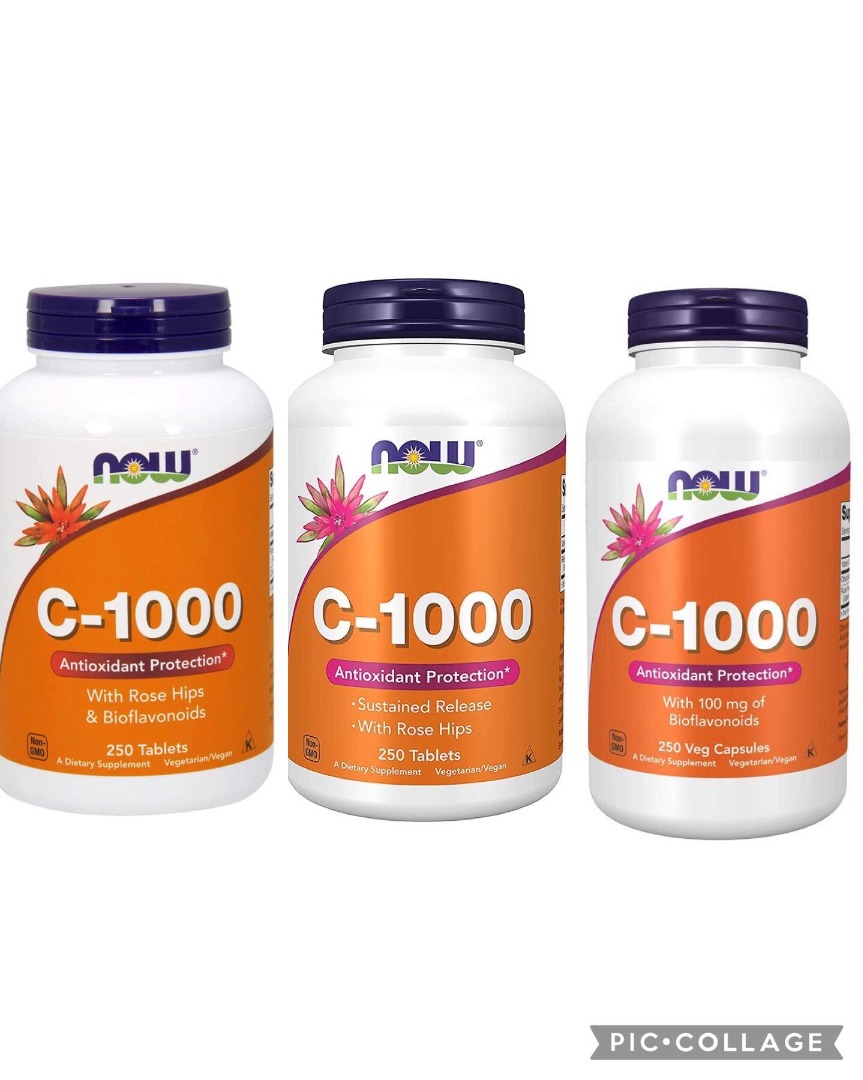 [SG] Now Foods Vitamin C 1000 mg, 100 / 250 Tablets, Health & Nutrition ...