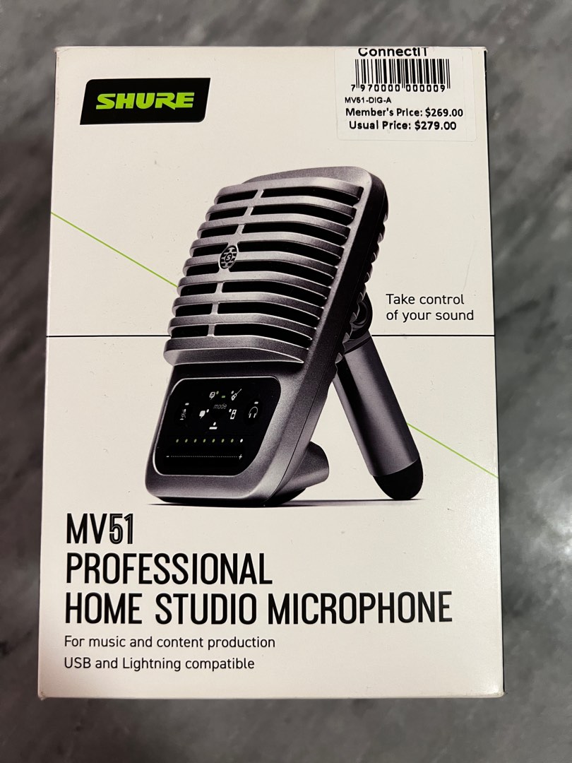 Shure MV51 Microphone- Like new, Audio, Microphones on Carousell