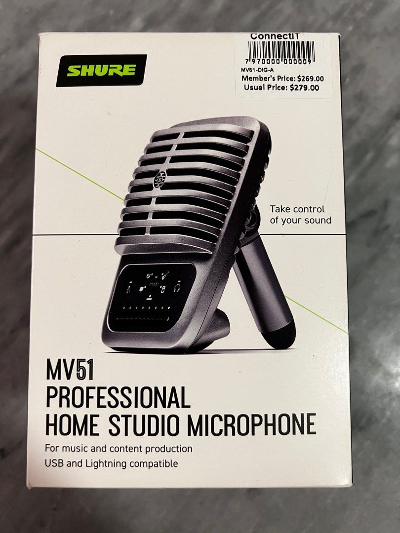Shure MV51 Microphone- Like new, Audio, Microphones on Carousell