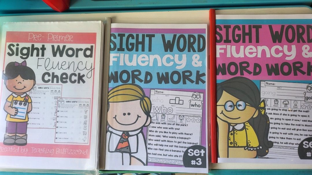 Sight word fluency check, word word work set 3 and 4, 興趣及遊戲, 書本 & 文具 ...