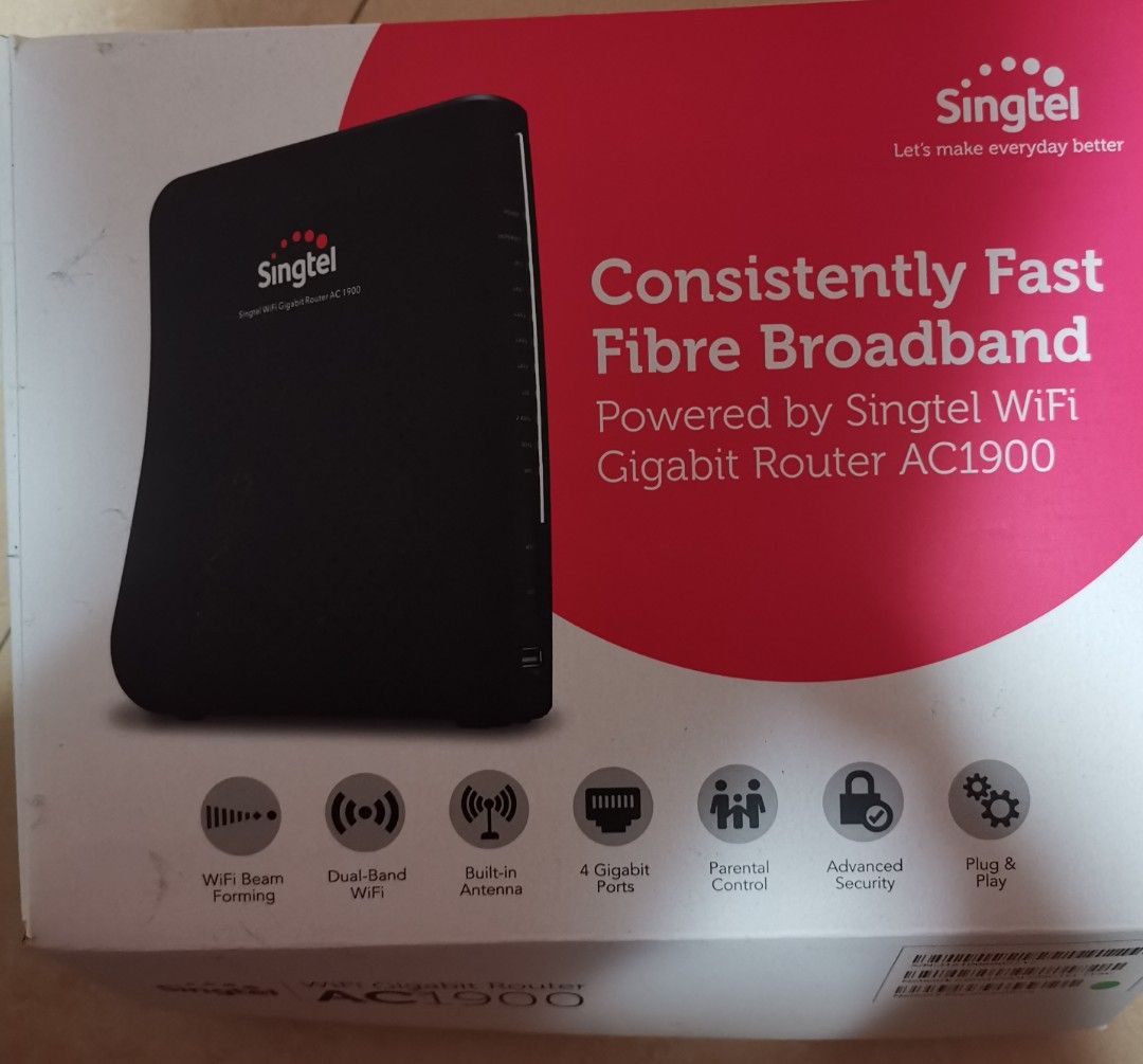 Singtel WiFi Gigabit Router AC1900, Computers & Tech, Parts ...