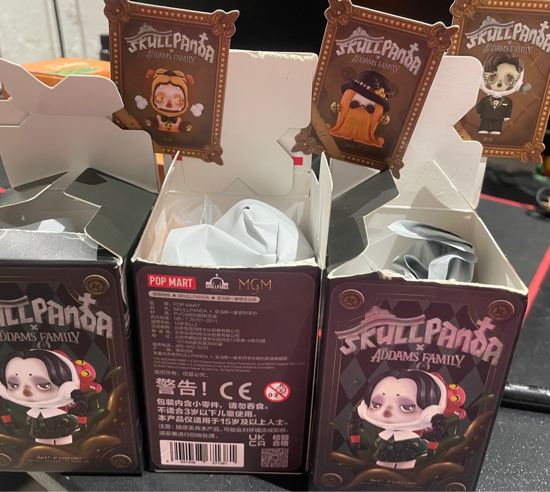 Skull Panda - Addams Family set of 3 pieces , Hobbies & Toys, Toys ...