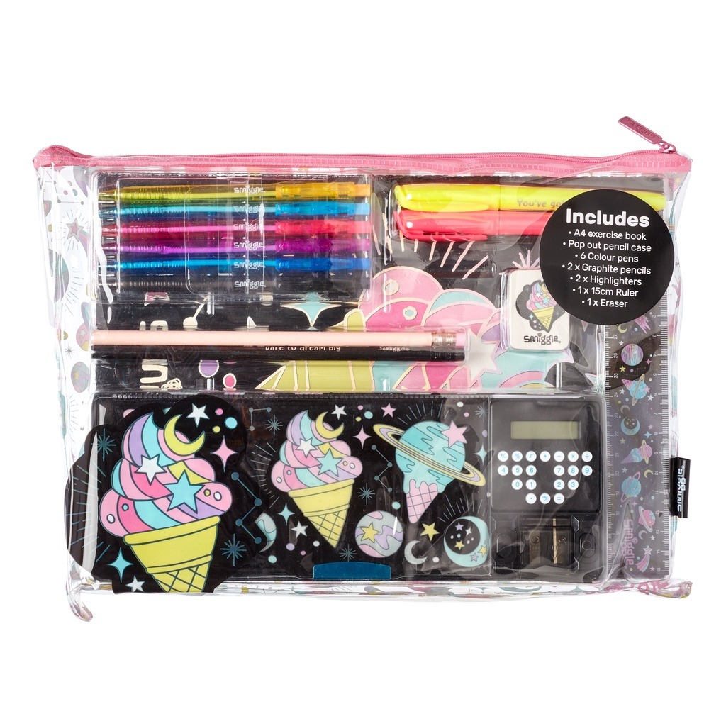 Smiggle Beyond Pop Out Stationery Gift Pack (Black), Hobbies & Toys ...