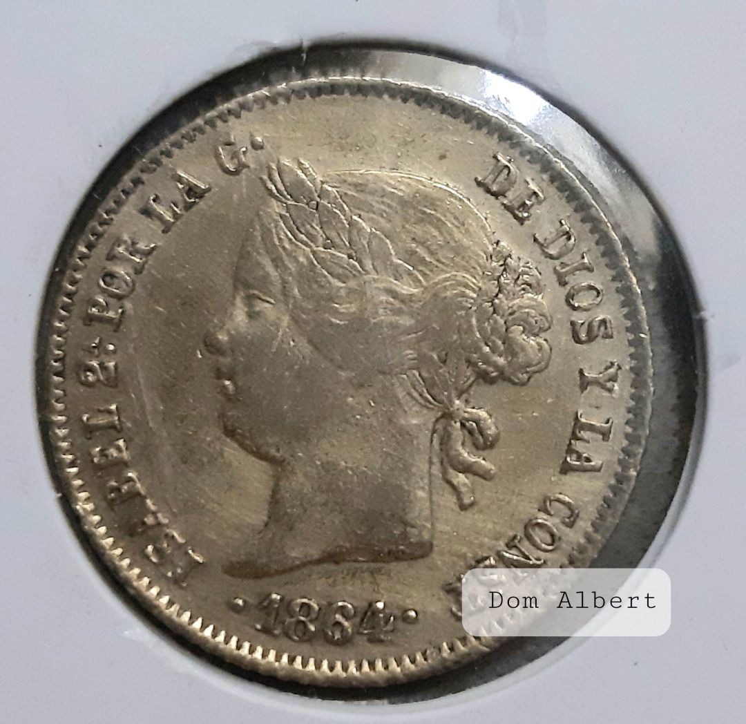 Spanish-Philippines 1864 4 pesos, Hobbies & Toys, Memorabilia ...