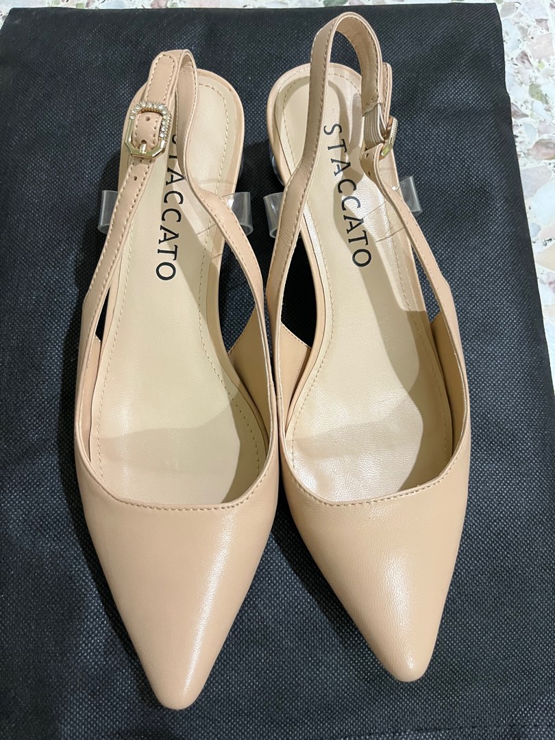 STACCATO Nude shoes, almost new, Women's Fashion, Footwear, Heels on ...