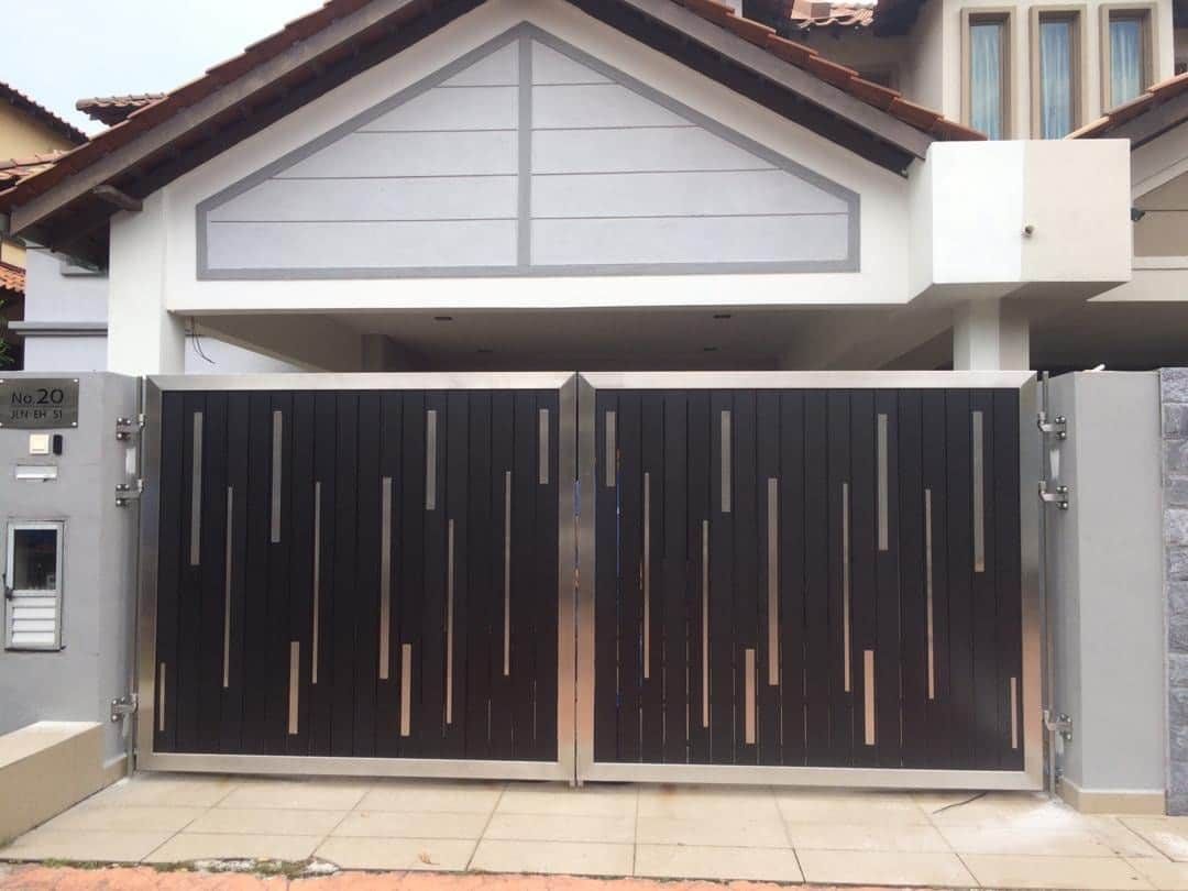 Stainless Steel Main Gate, Furniture & Home Living, Outdoor Furniture ...