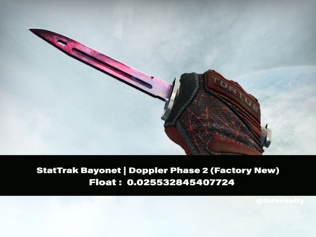 StatTrak Bayonet Doppler Phase 2 FN CSGO SKINS KNIVES, Video Gaming ...