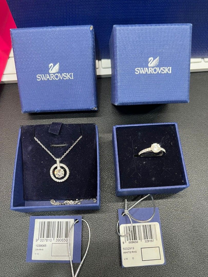 Swarovski Necklace and ring set, Women's Fashion, Jewelry & Organisers ...