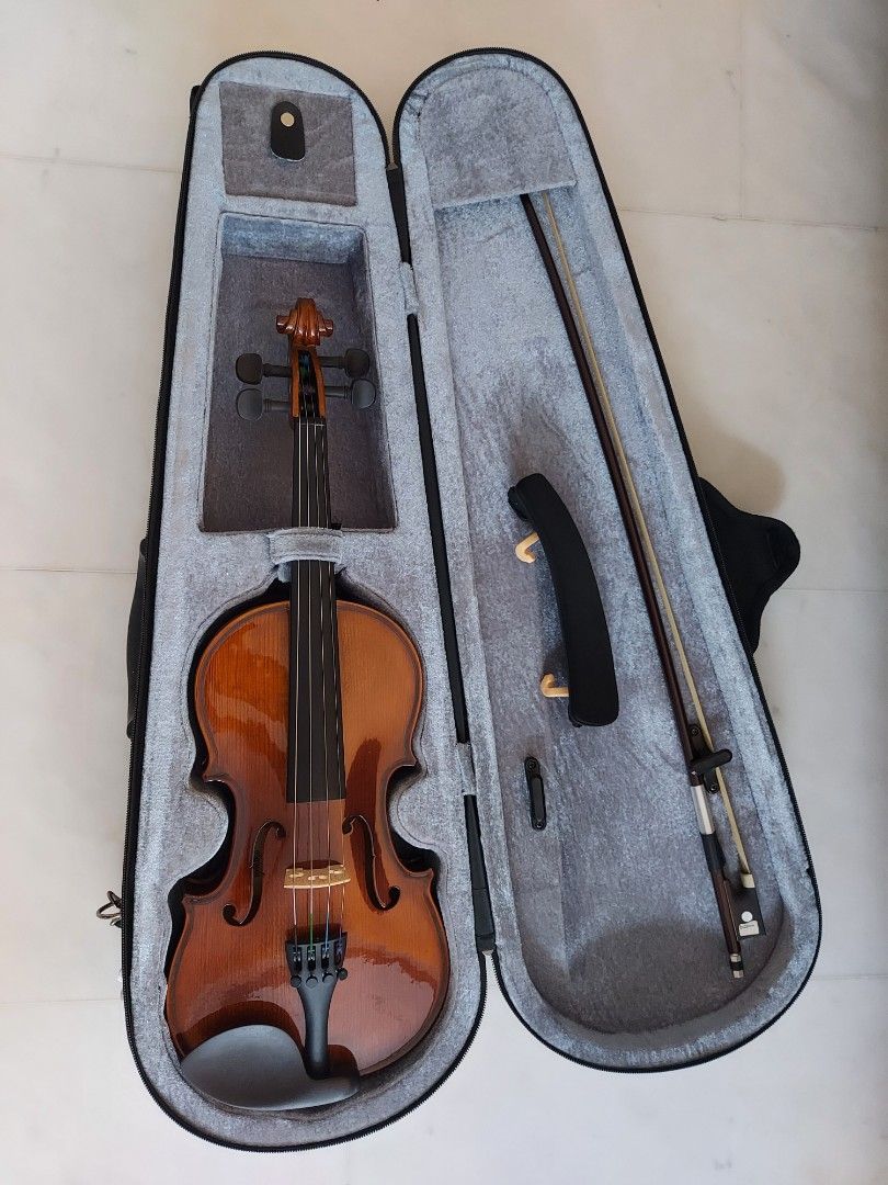 Synwin student violin (SV1005) - 1/2 size violin + accessories (complete set), Hobbies & Toys ...