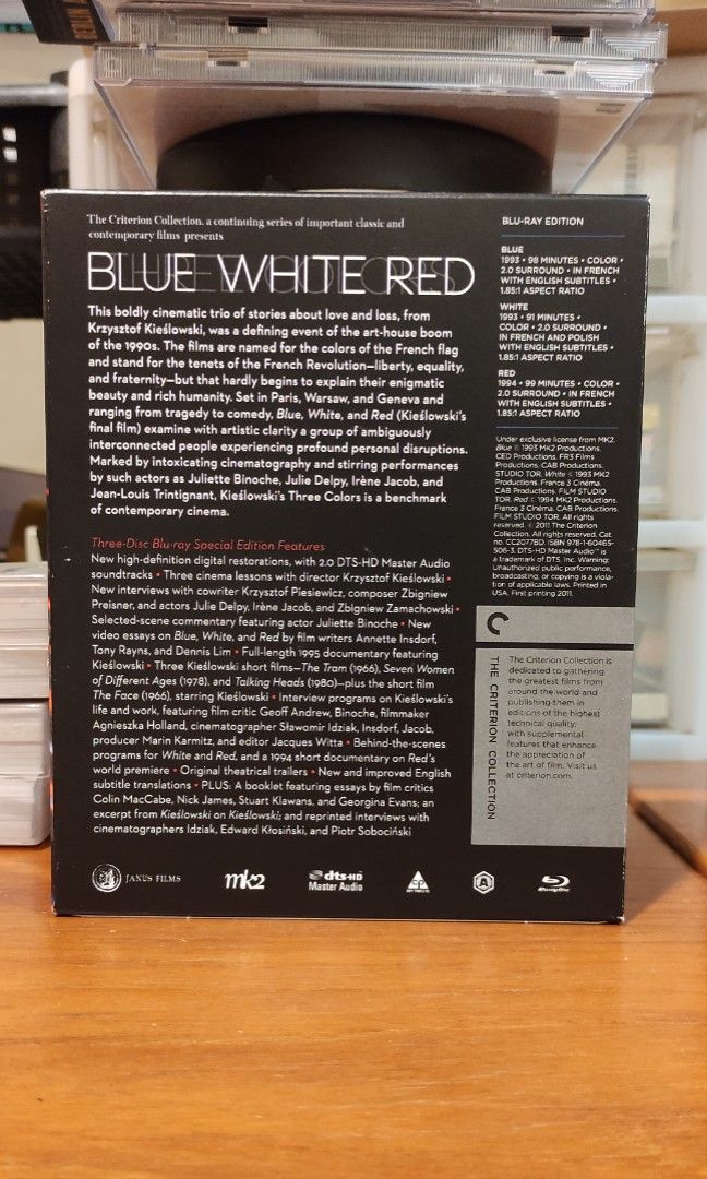 Three Colors Trilogy - Criterion Collection Blu-ray, Hobbies & Toys ...