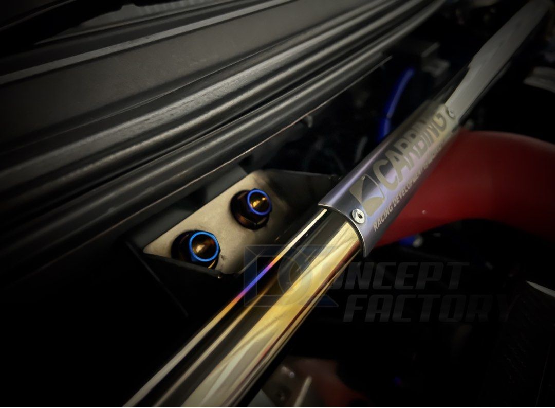 Evo X / Evo 10 Titanium Hardware Kit for Front Tower / Strut Bar, Car ...