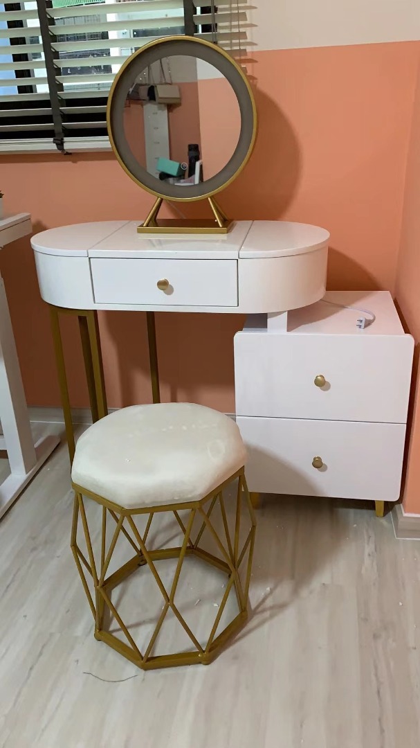 Toilet Table,80CM Dressing Table ,COD,White, Furniture & Home Living ...