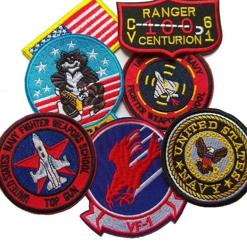 Top Gun Flight Jacket Set Iron On Patch, Hobbies & Toys, Stationery ...