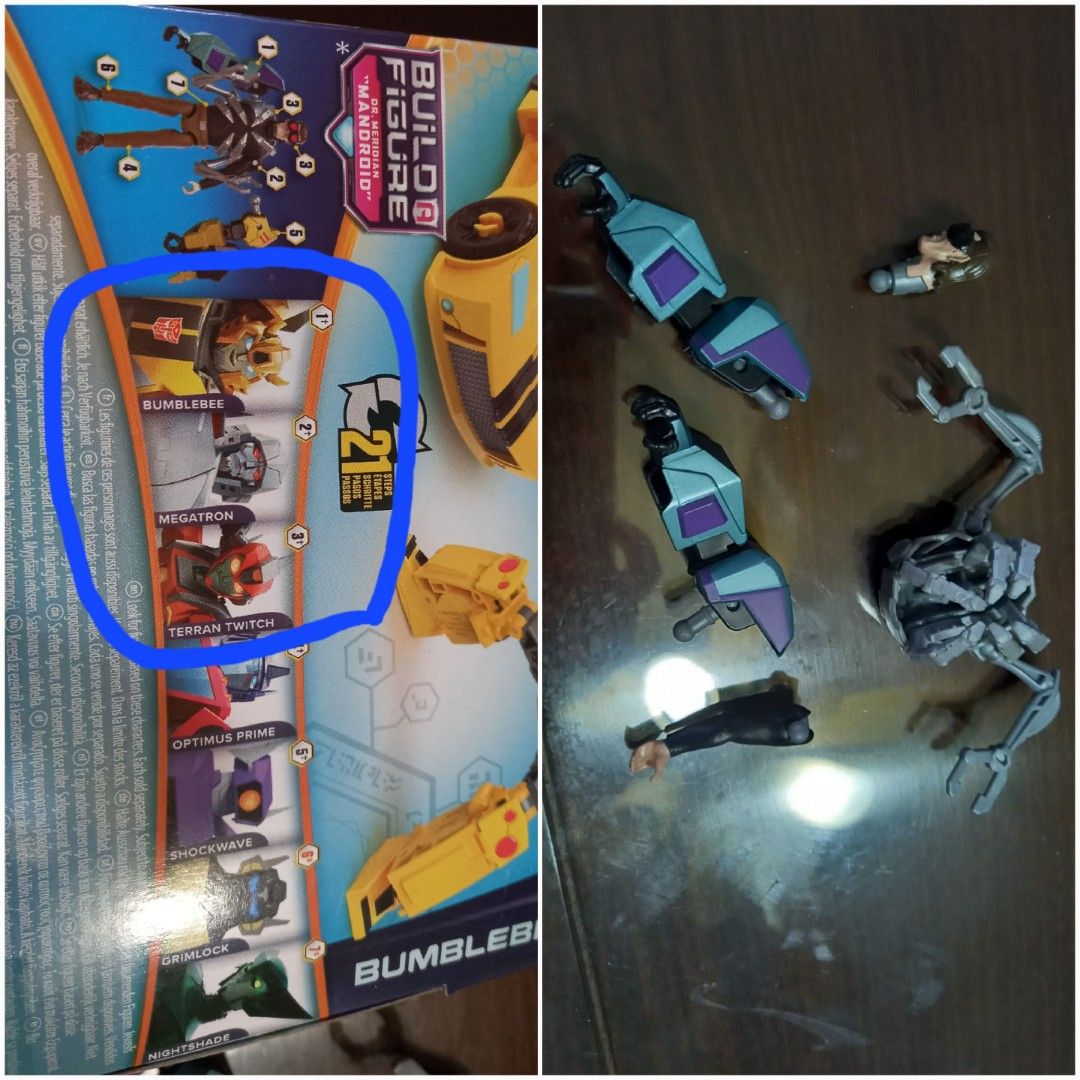 Transformers EarthSpark. Parts to build figure Dr Merdian " Mandroid ...