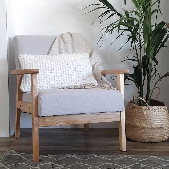 Upholstered Timber Chair, Furniture & Home Living, Furniture, Chairs on ...