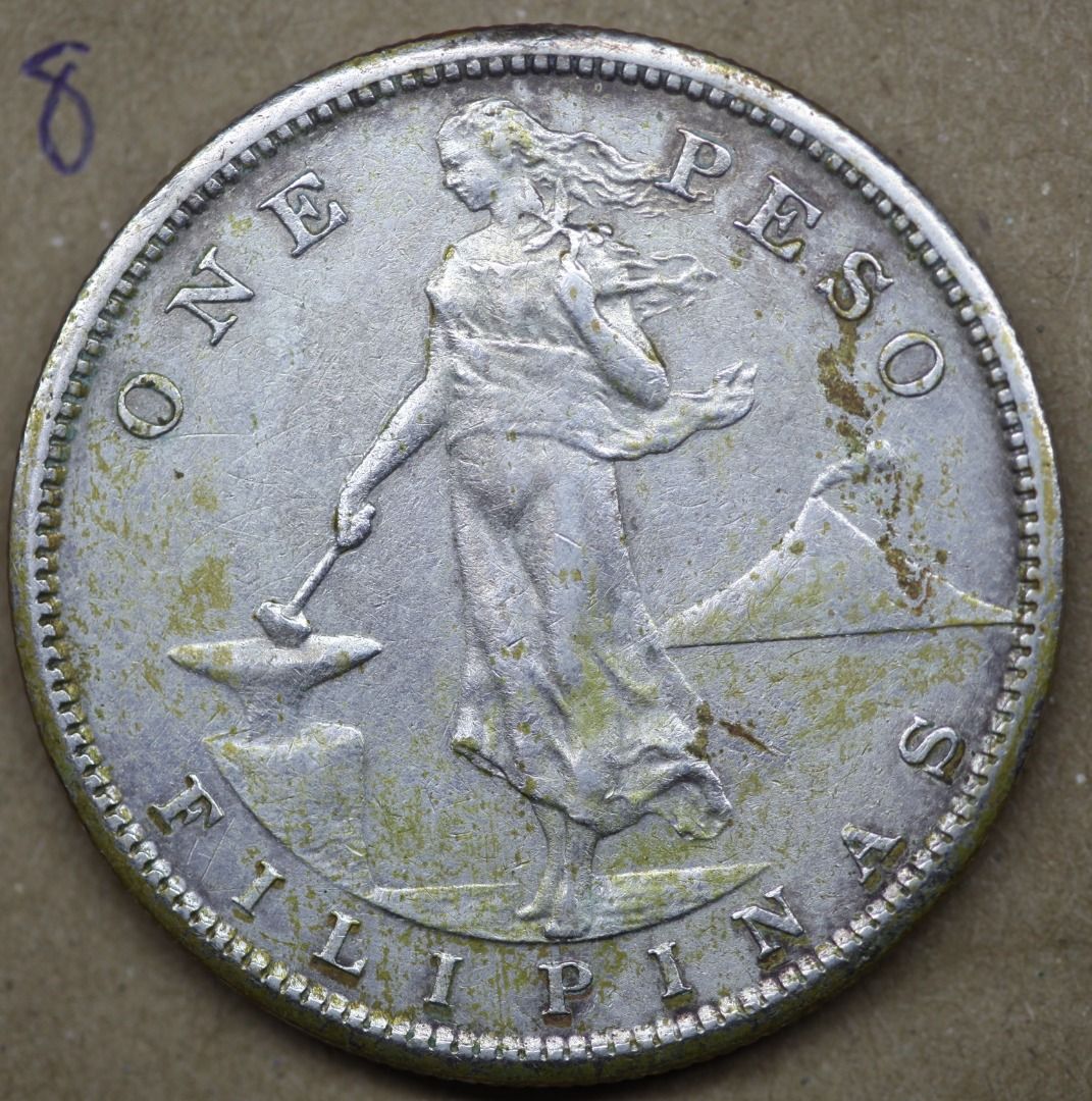 USPI 1908 One Silver Peso US PHILIPPINES (c00023), Hobbies & Toys ...