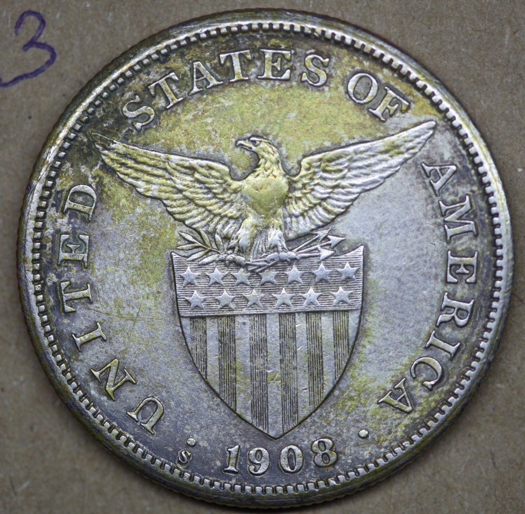 USPI 1908 One Silver Peso US PHILIPPINES (c00018), Hobbies & Toys ...