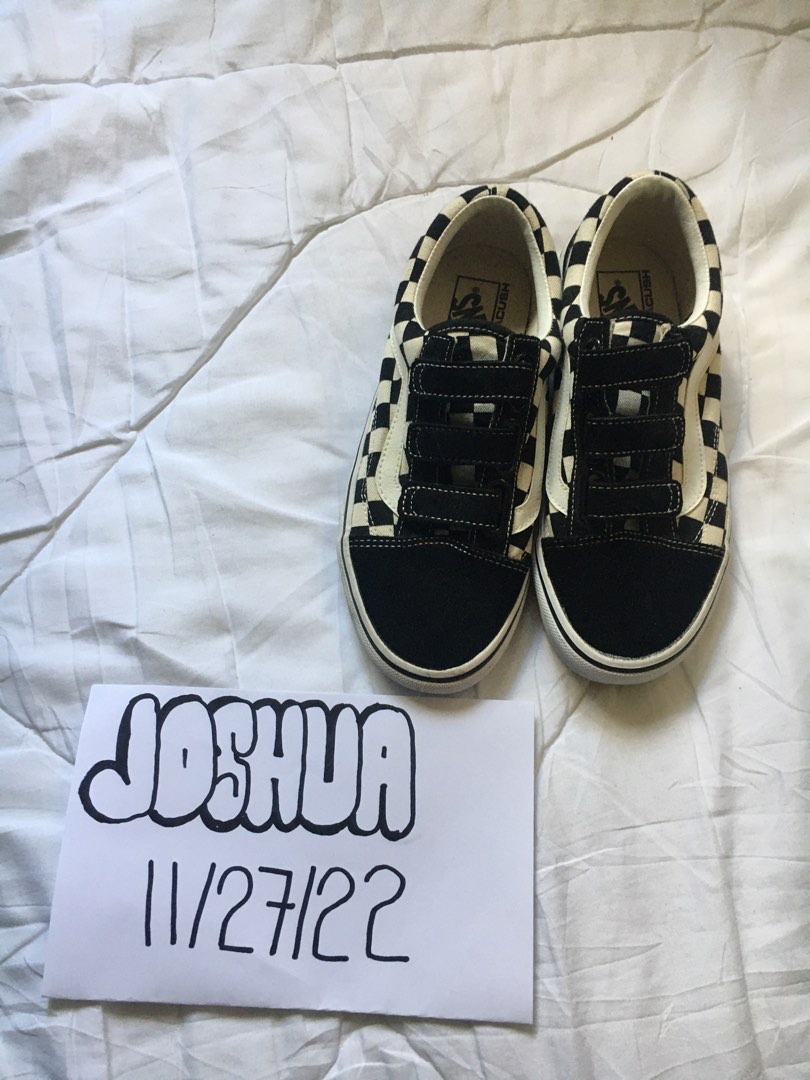 VANS OS VELCRO CHECKBOARD, Women's Fashion, Footwear, Sneakers on Carousell