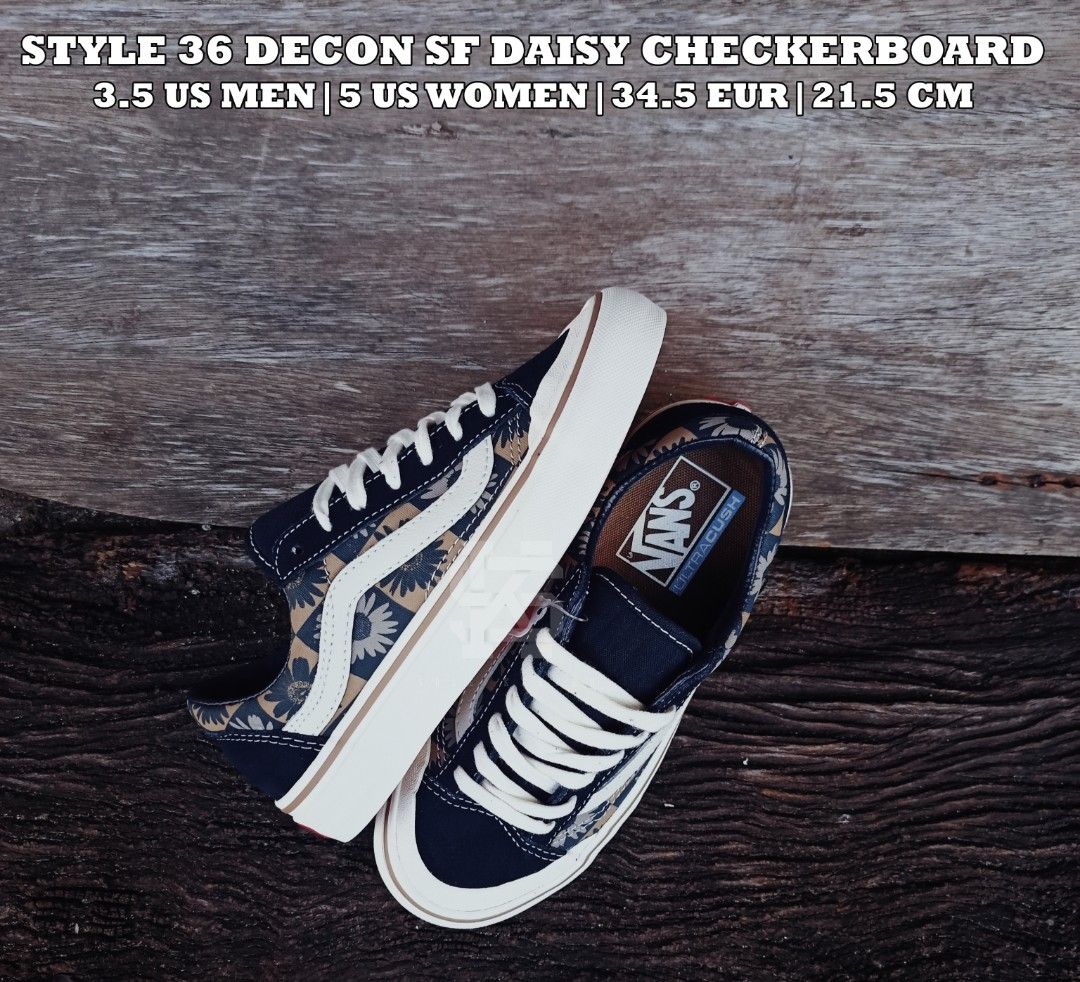 VANS STYLE 36 DECON SF DAISY CHECKERBOARD, Women's Fashion, Footwear ...