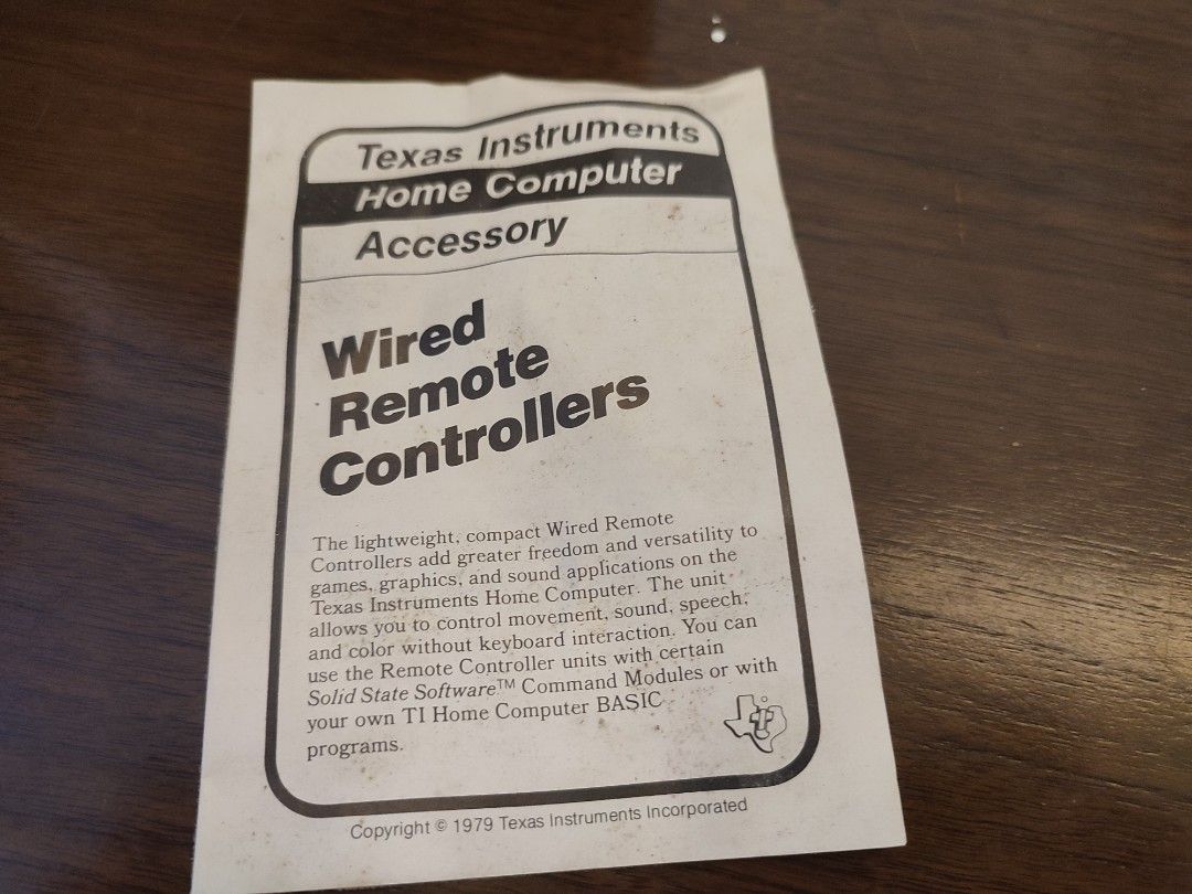 Vintage 1979 Computer joystick remote control game from Texas ...