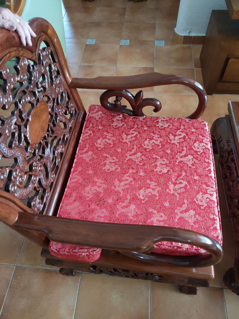 Vintage Chinese Sofa Set with Vintage Upholstery, Furniture & Home ...