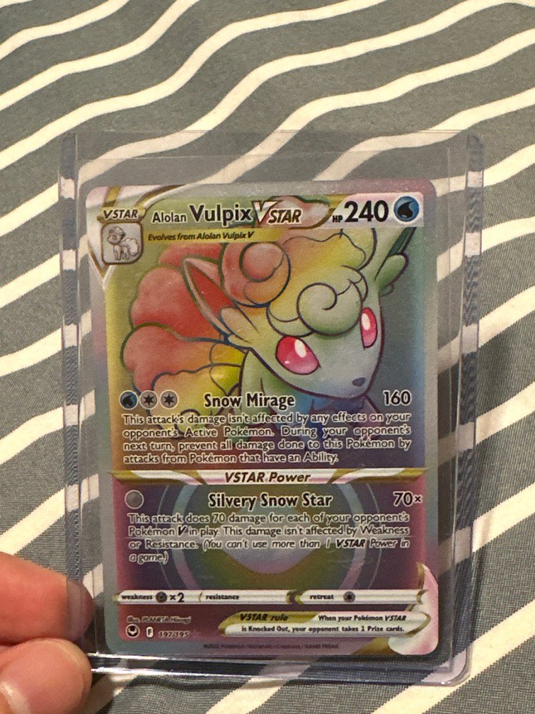 Vulpix Rainbow Vstar (Silver Tempest) Pokemon, Hobbies & Toys, Toys ...