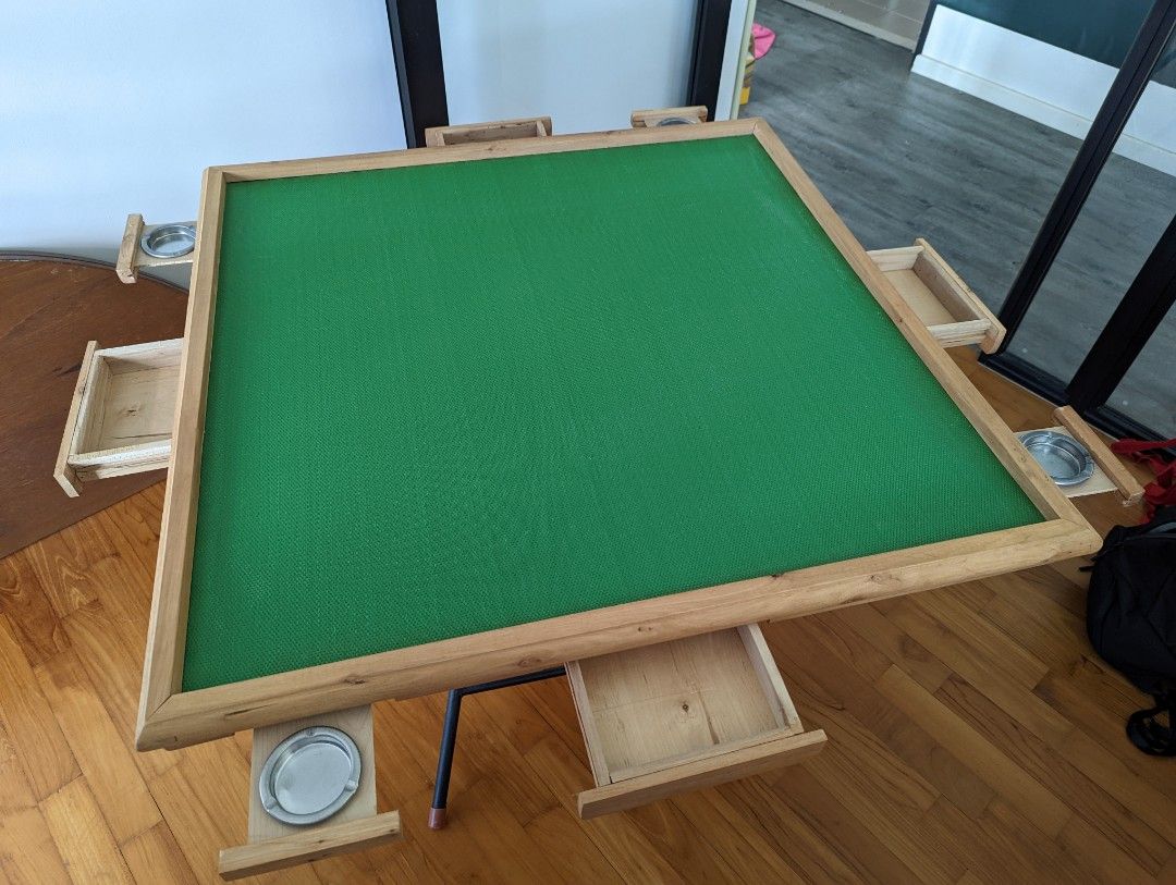 Wooden Mahjong Table, Furniture & Home Living, Furniture, Tables & Sets ...