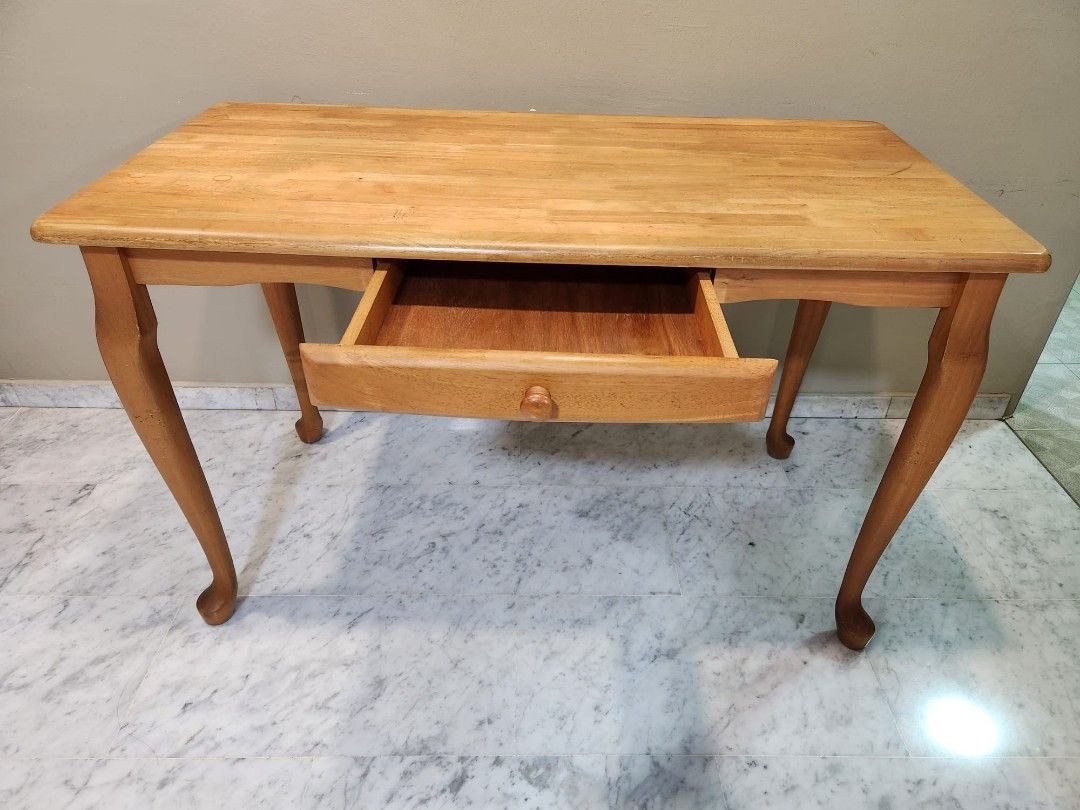 Wooden Study Desk / Display Table, Furniture & Home Living, Furniture ...